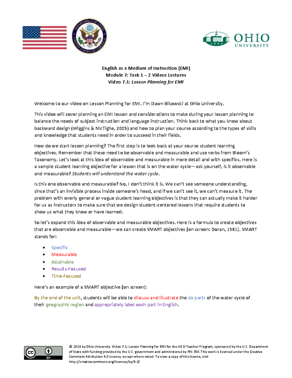 EMI Module 7: Lesson Planning Strategies for Effective Instruction ...