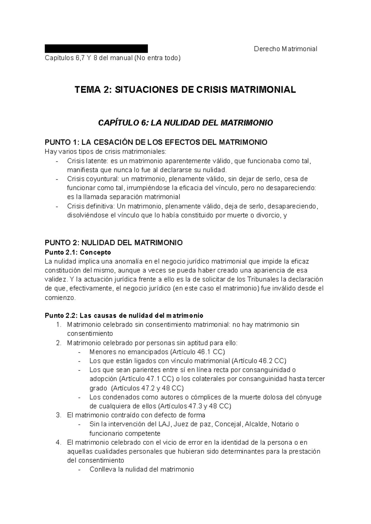 Matrimonial TEMA 2 - APUNTES DIAPOSITIVAS CLASE - Raquel Mediano ...