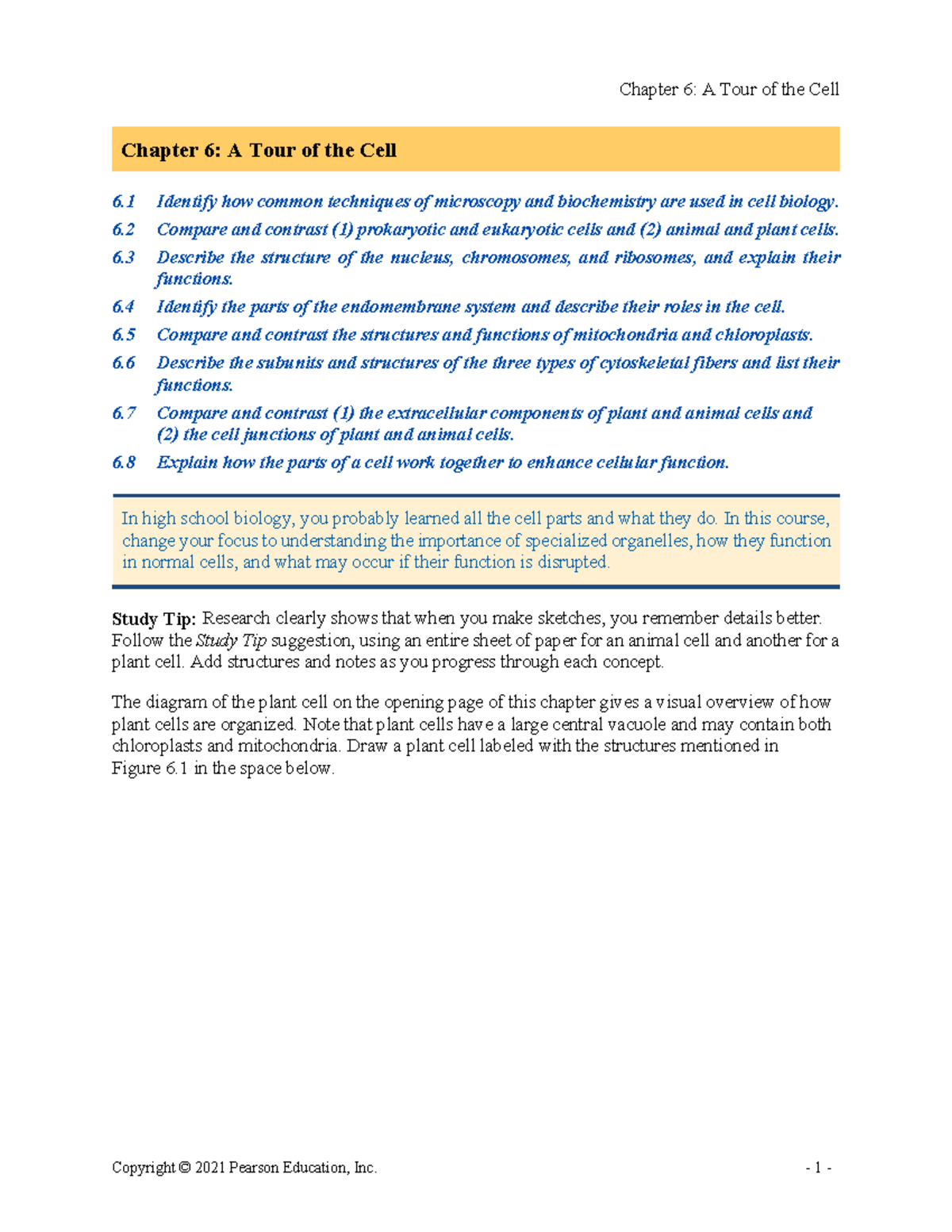 Biology 101: Chapter 6 - A Comprehensive Study of Cell Structure and ...