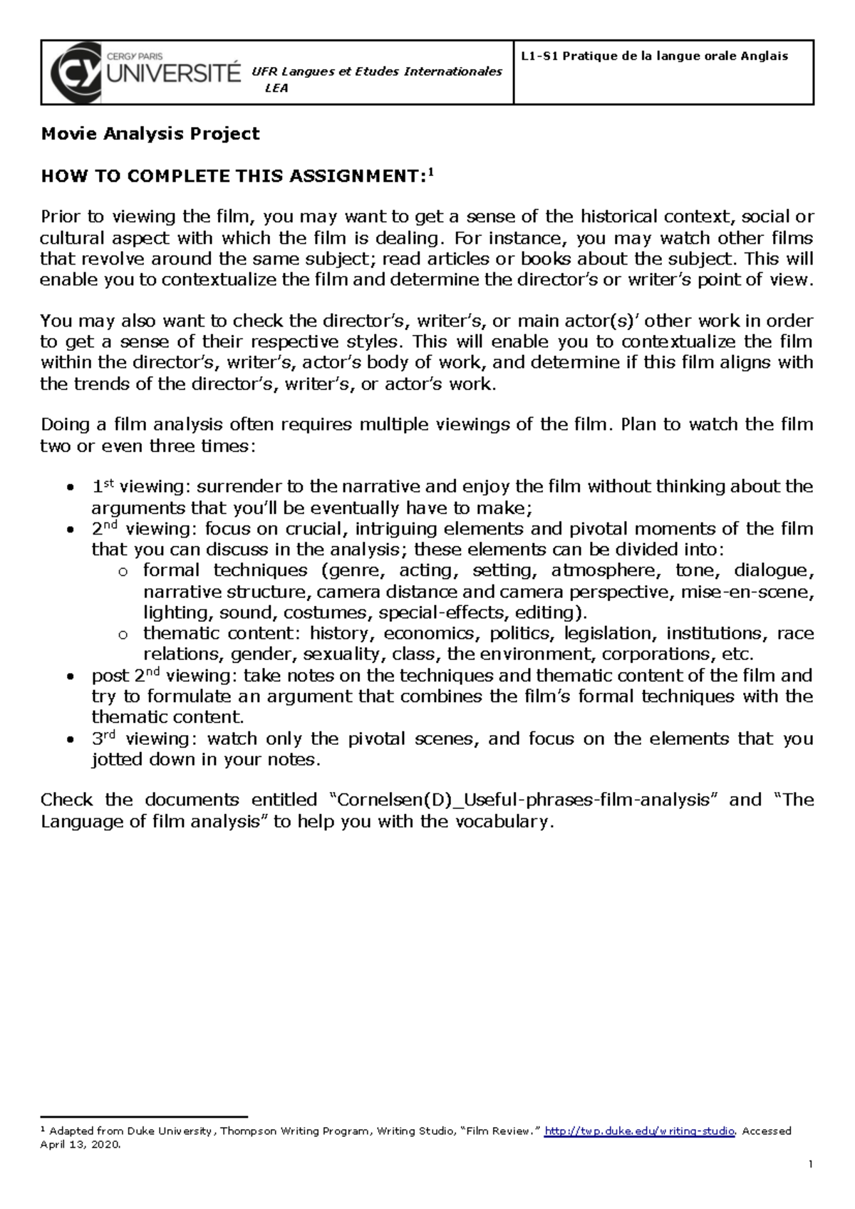 LEA L1-S1 Movie-Analysis-Requirement - Movie Analysis Project HOW TO ...