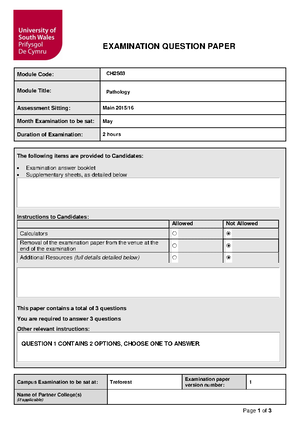 Pathology Exam Questions and Answers - Explain the role of each type ...