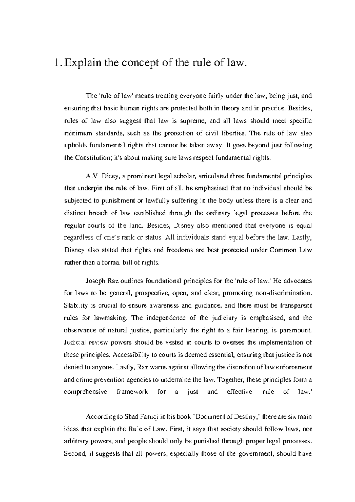 Constitutional Law I [Tutorial W 5] - Understanding the Rule of Law ...