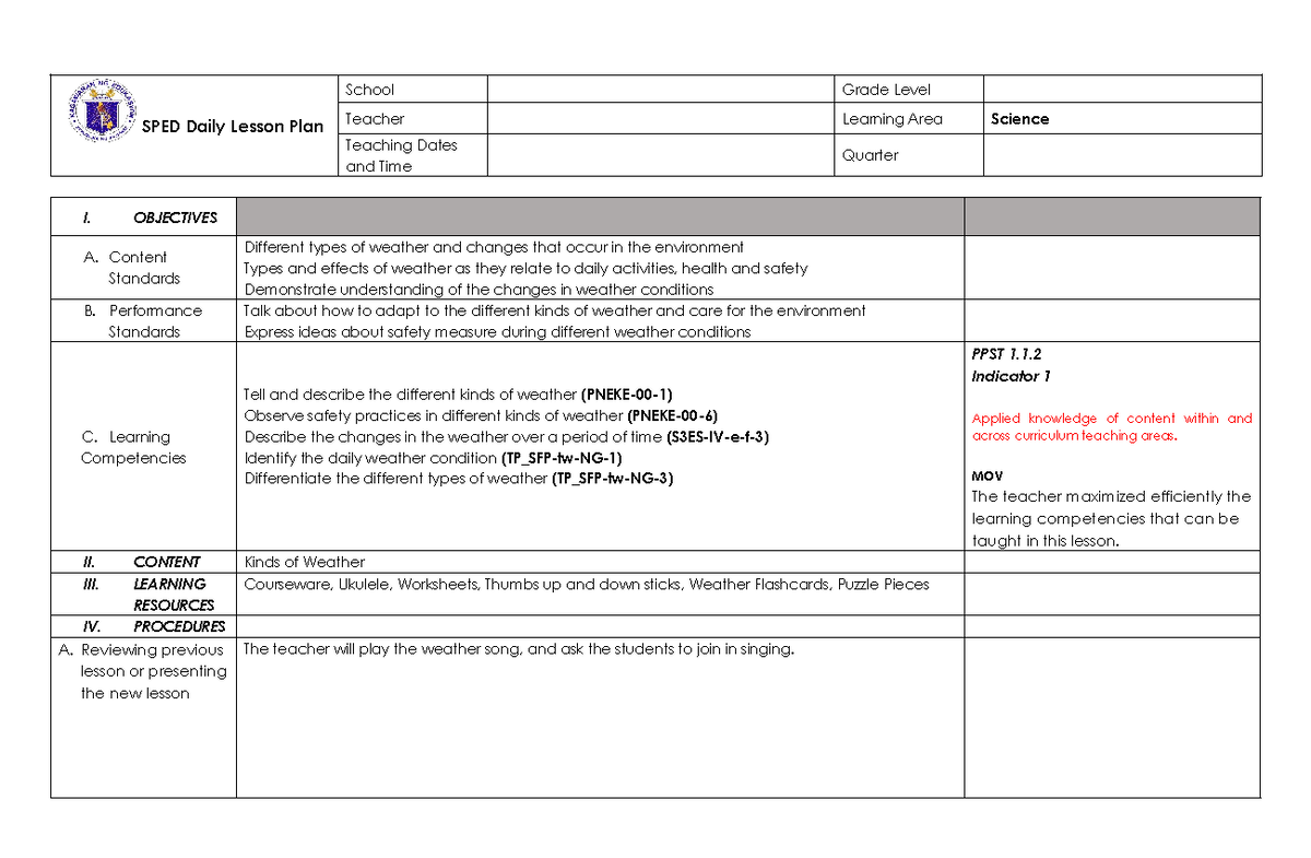 COT 1 Bundle Lesson Plan with Updated 1st Quarter Annotations (sy 23-24 ...