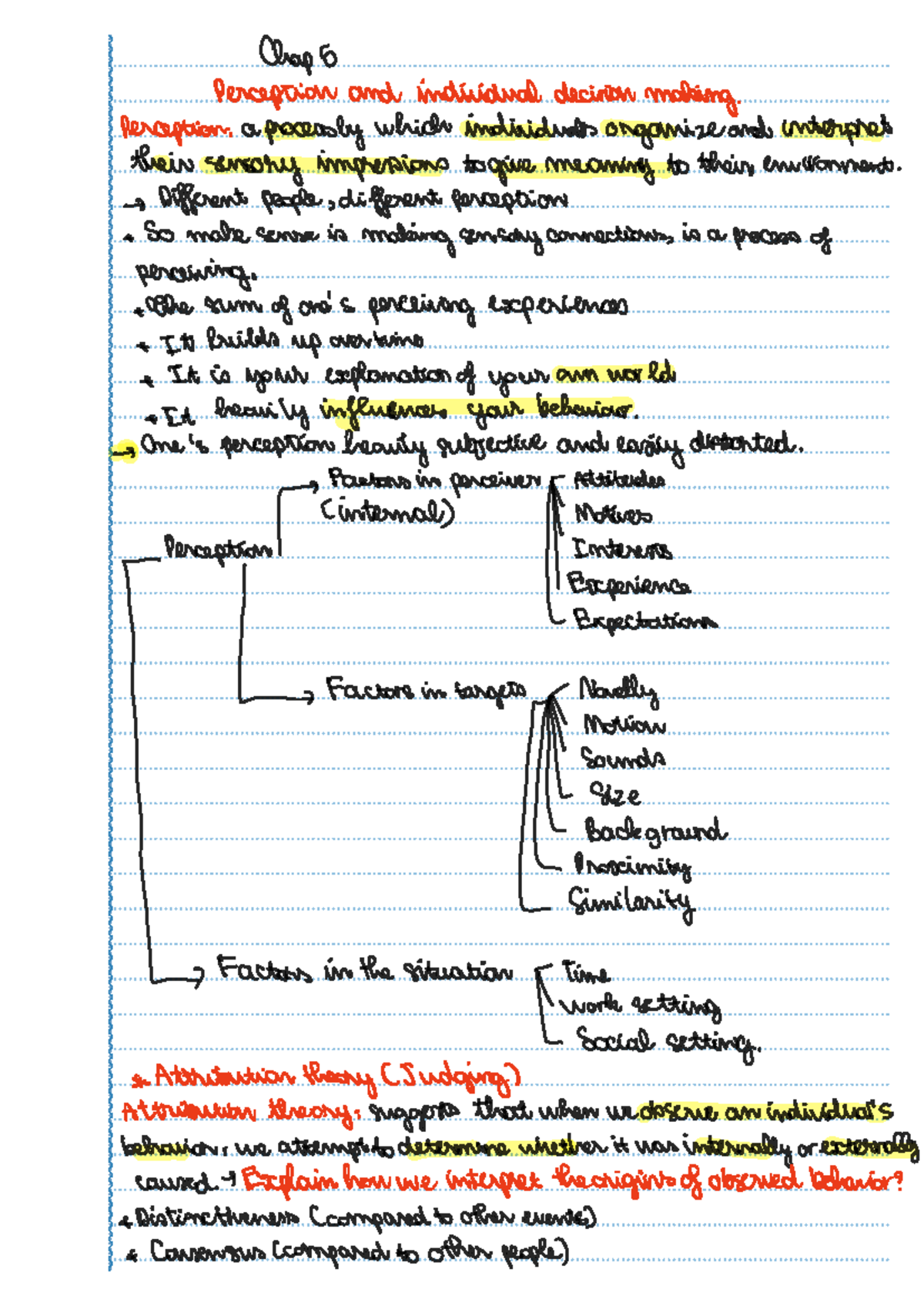 Chap 5: Perception & Individual Decision Making Notes - Studocu