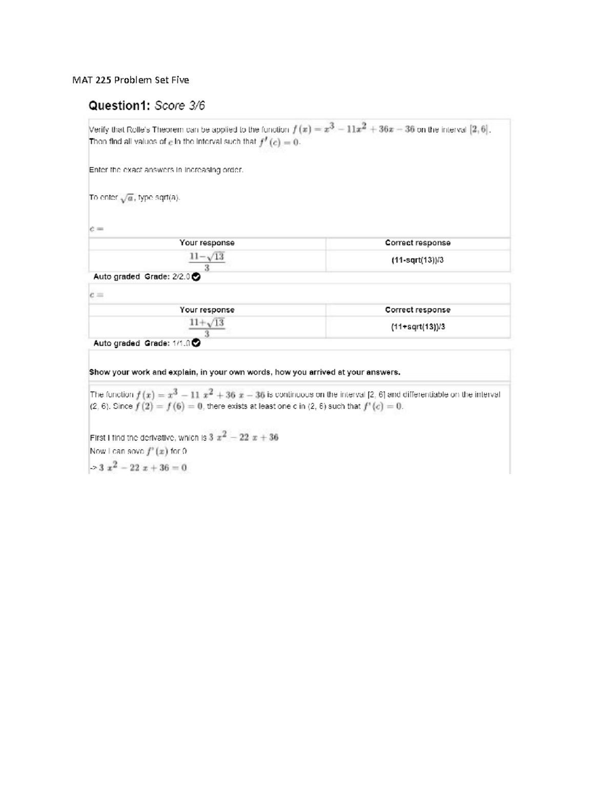 MAT 225 Problem Set 5: Solutions and Key Concepts - Studocu