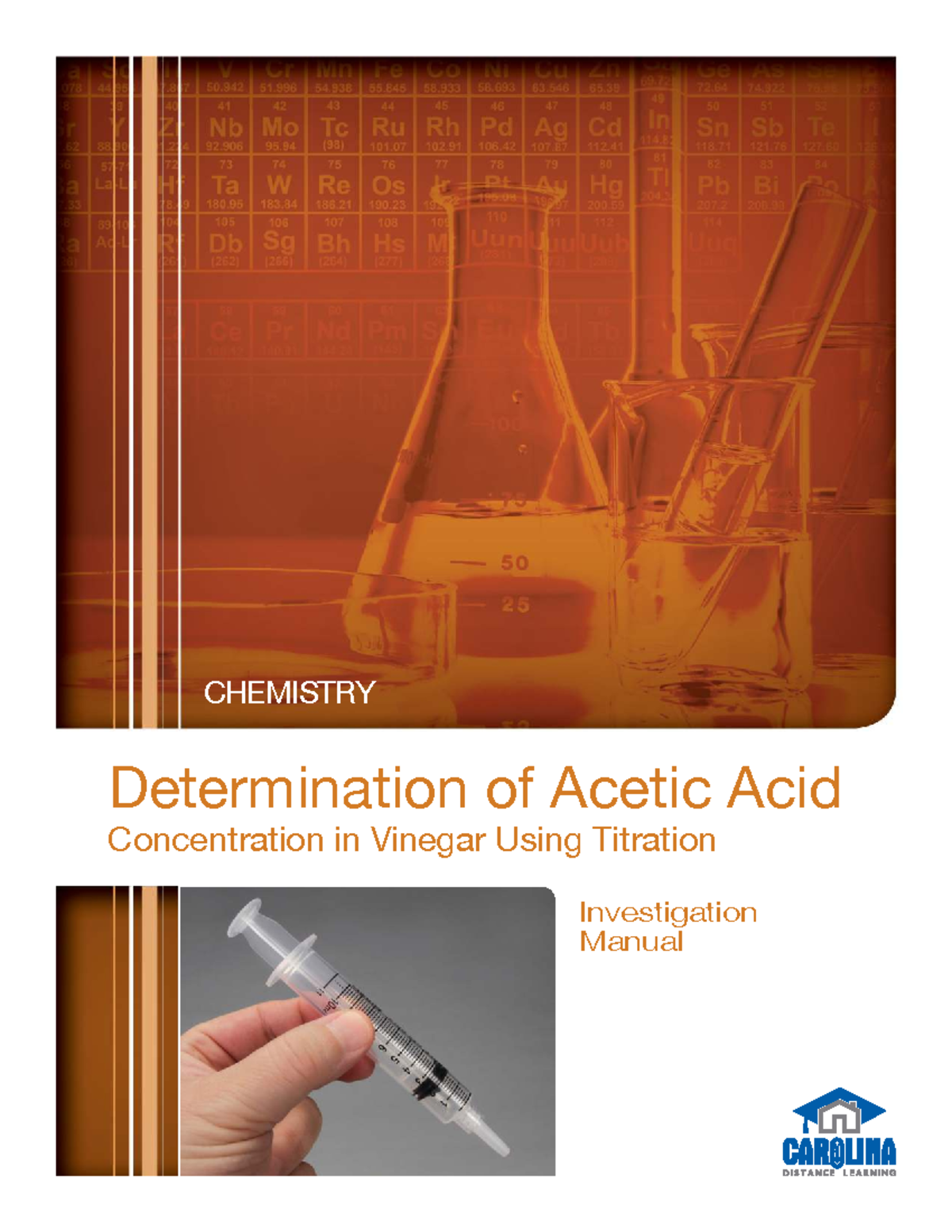 CHEM 101 Final Exam Lab: Acetic Acid Concentration in Vinegar Titration ...