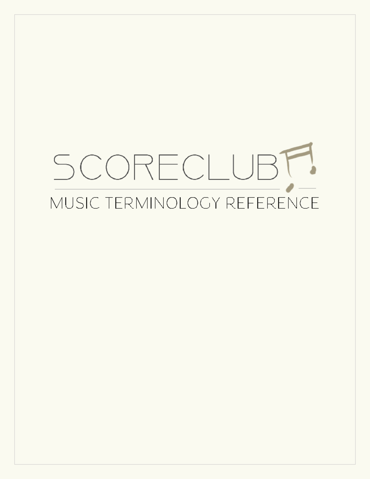 MUSIC TERMINOLOGY REFERENCE: TEMPO INDICATIONS & TERMS - Studocu