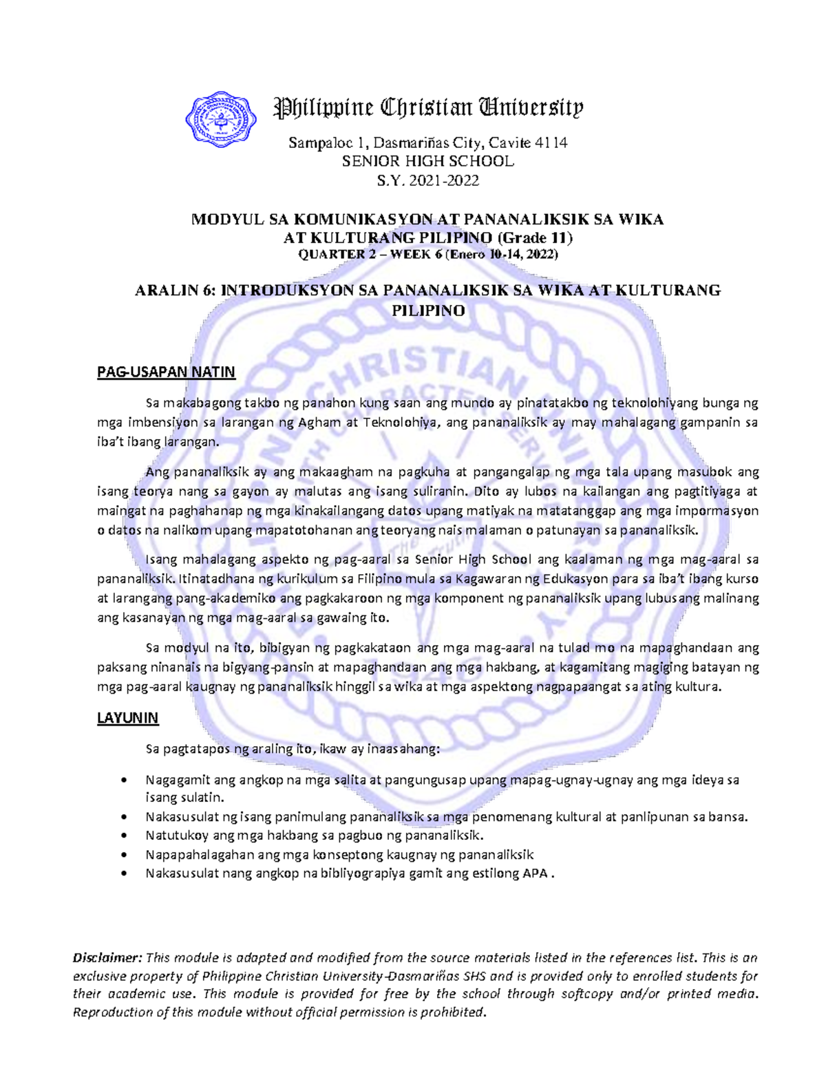 accountingggg heheheheh hashushdfnsa - Disclaimer: This module is ...