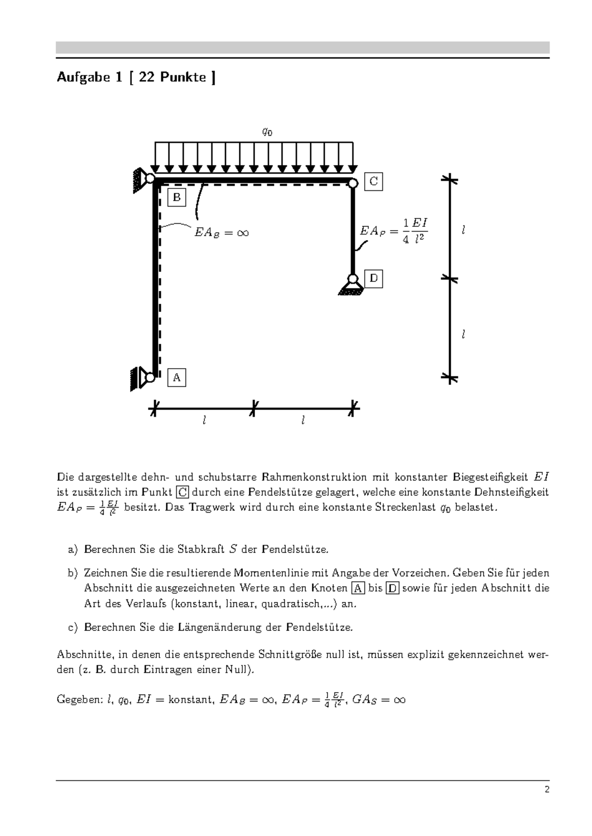 Tm2 So Se2121 - Klausur - Aufgabe 1 [ 22 Punkte ] q 0 l l l l B A EAP ...