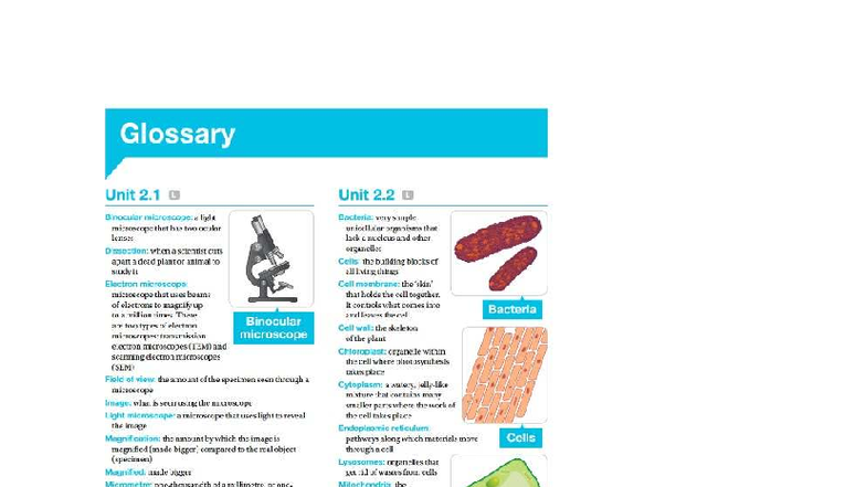 Unit 2: Overview of Tissues, Organs, and Chemical Reactions - Studocu