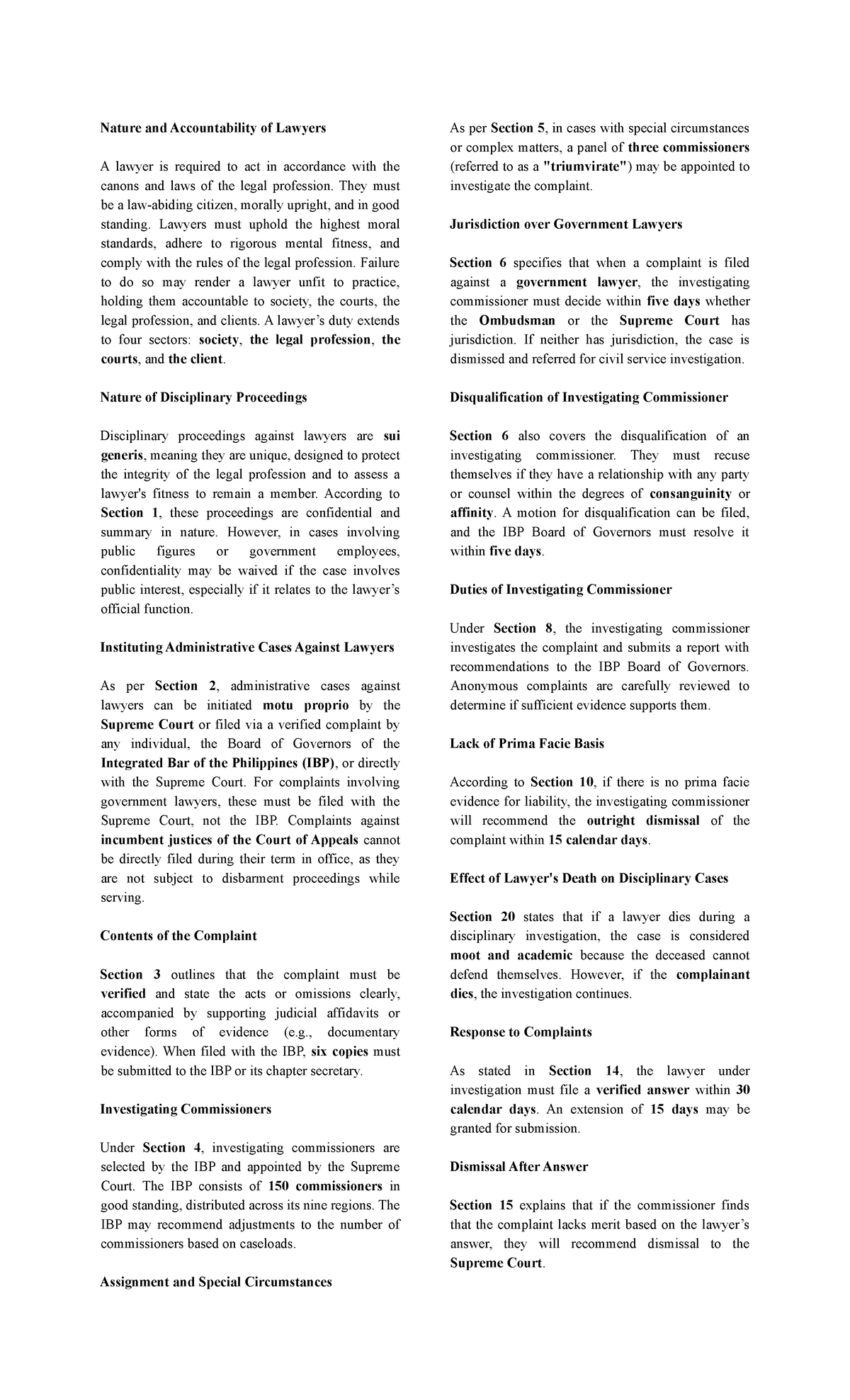 Revised Title: Accountability and Ethics of Lawyers - CPRA Canon 6 ...