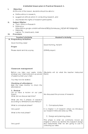 UNIT 5- Lesson PLAN - Facilitating Learner Centered - UNIT V: LESSON 1 ...