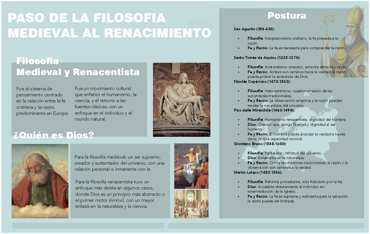 Filosofía Medieval y Renacimiento: Fe, Razón y Humanismo - Studocu