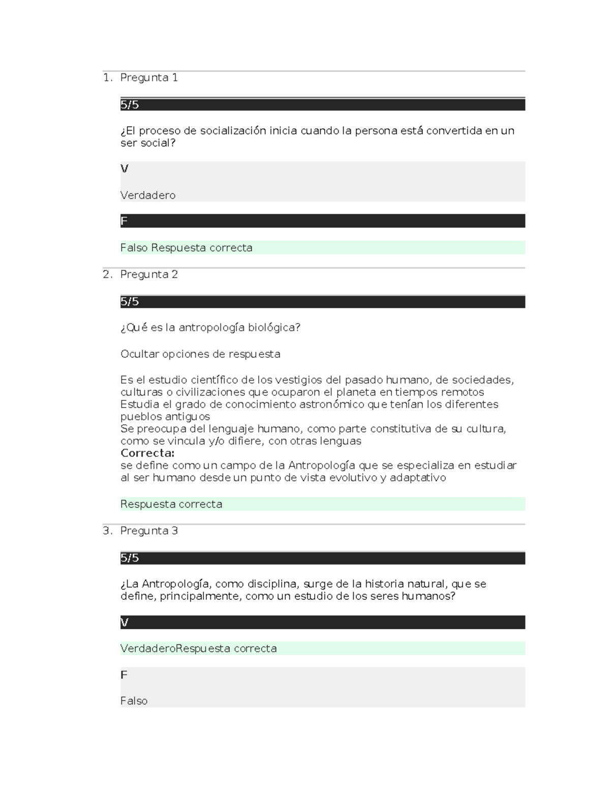 Prueba 1 de Antropología: Preguntas y Respuestas Clave - Studocu