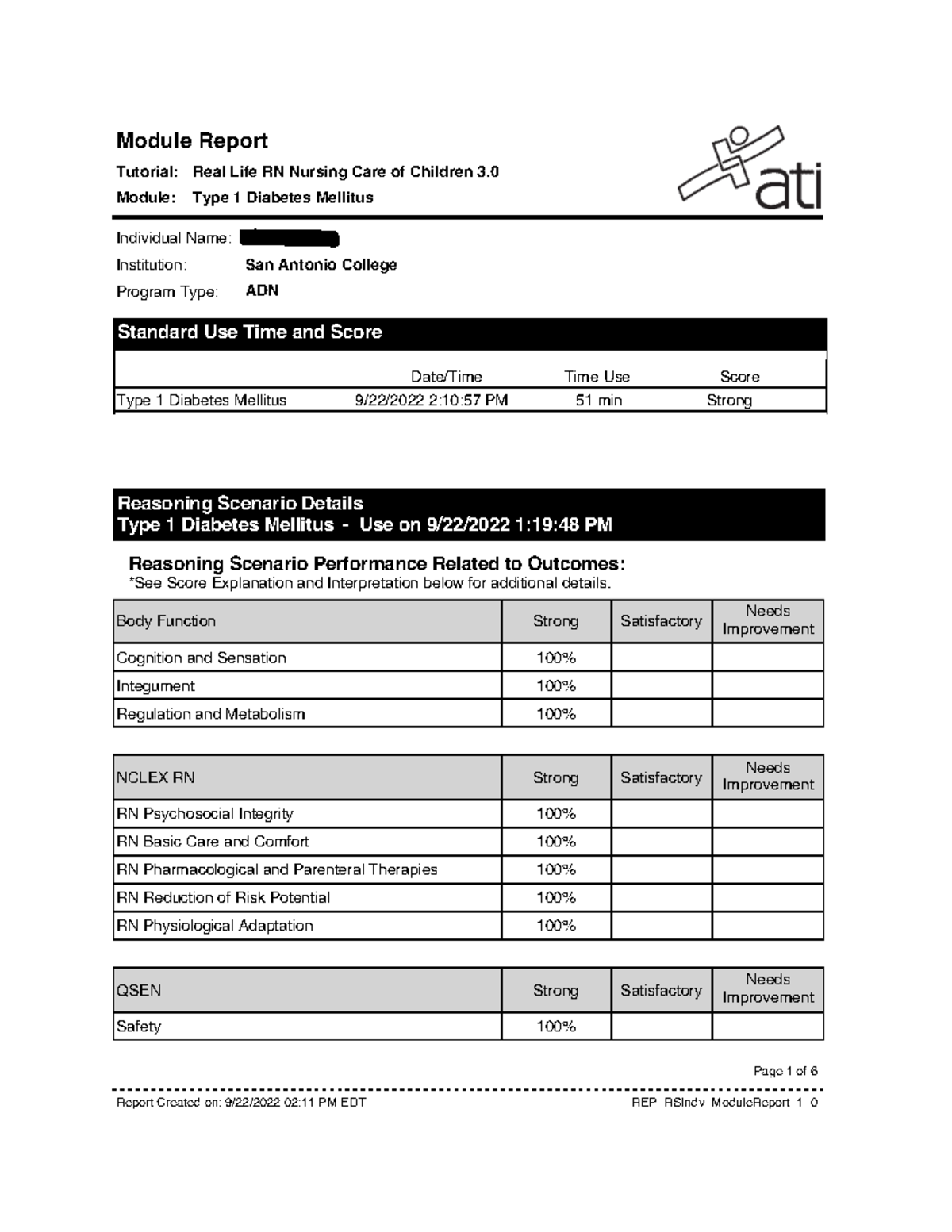 ATI Template: Type 1 Diabetes Mellitus Case Study Analysis - Studocu