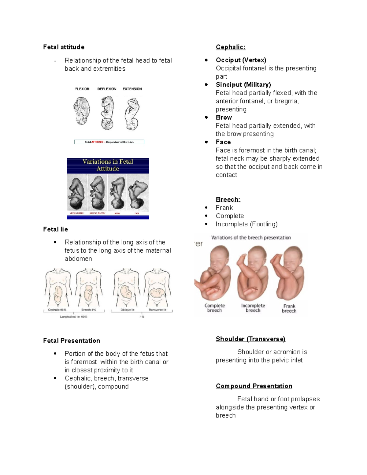 Fetal attitude - Fetal attitude Relationship of the fetal head to fetal ...