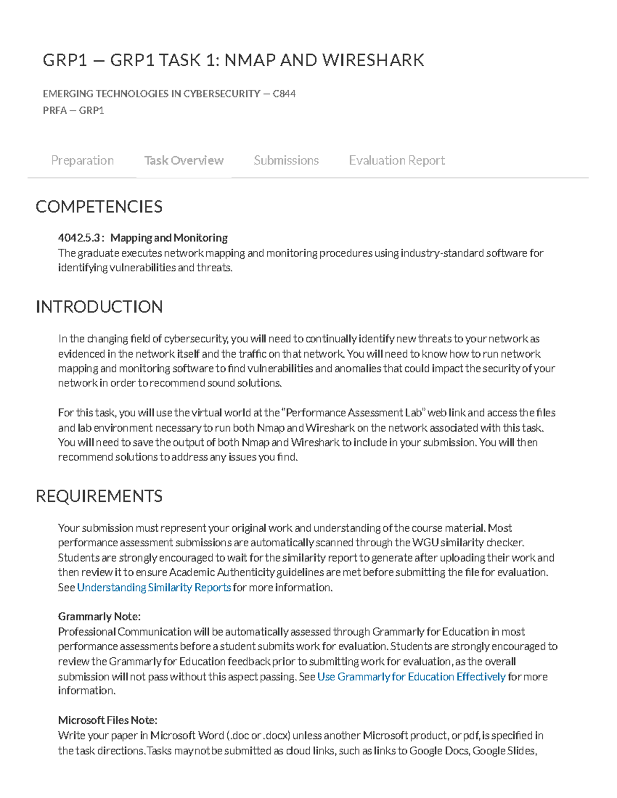 GRP1 Task 1: Nmap and Wireshark Analysis in Cybersecurity - Studocu