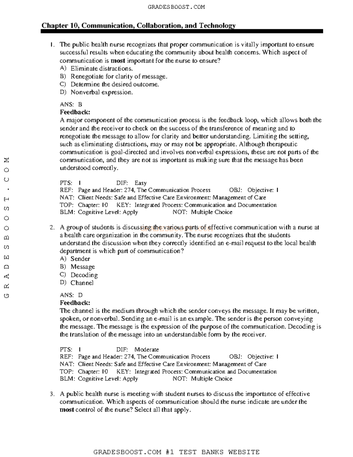 Chapter 10 - Communication, Collaboration & Tech: Practice Questions ...