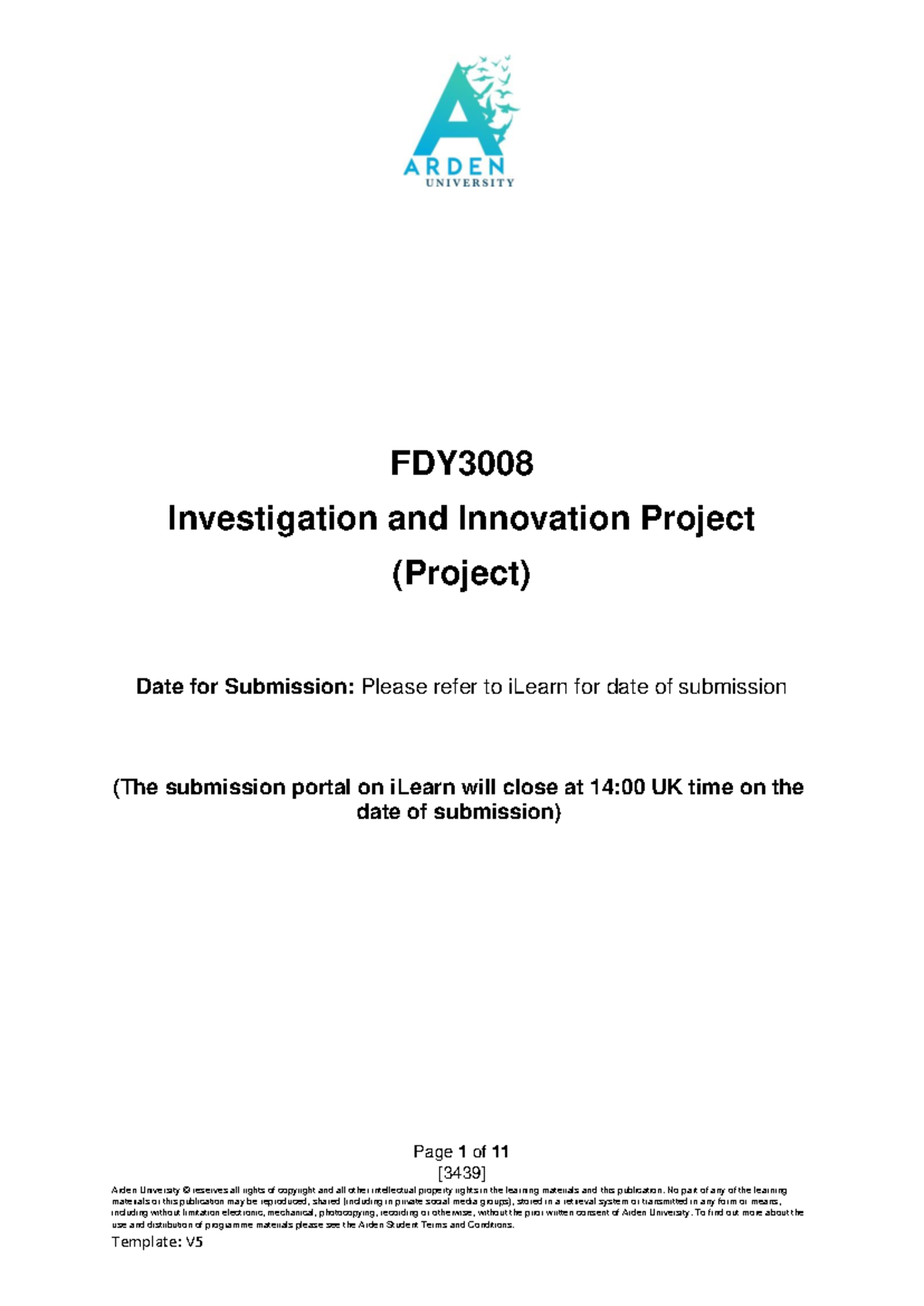 FDY3008 Investigation & Innovation Project Assignment Brief (Final) May 2024 - Studocu