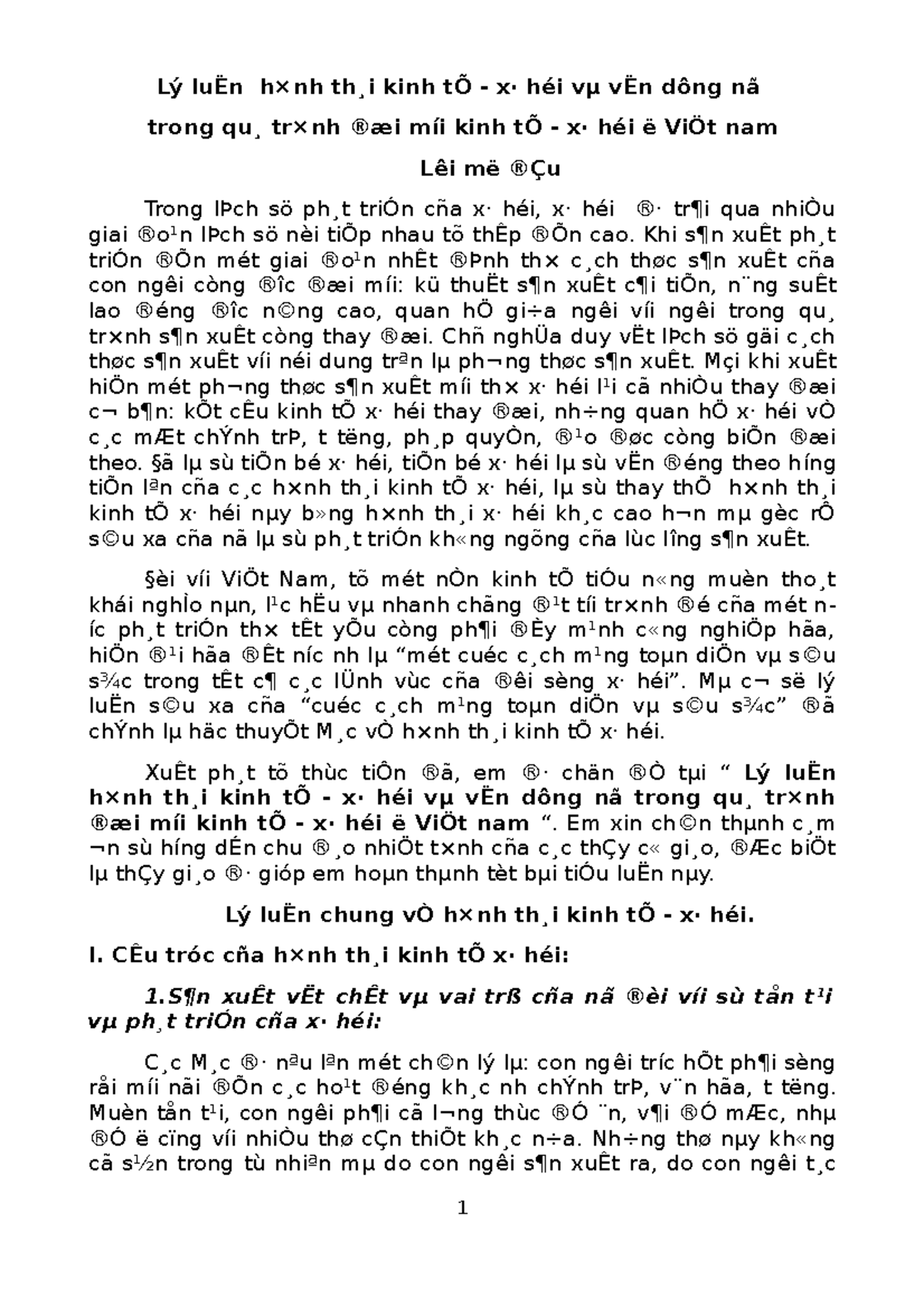 SU VAN DUNG HOC Thuyet MAC-TAI VN - Lý luËn h×nh th ̧i kinh tÕ - x· héi ...