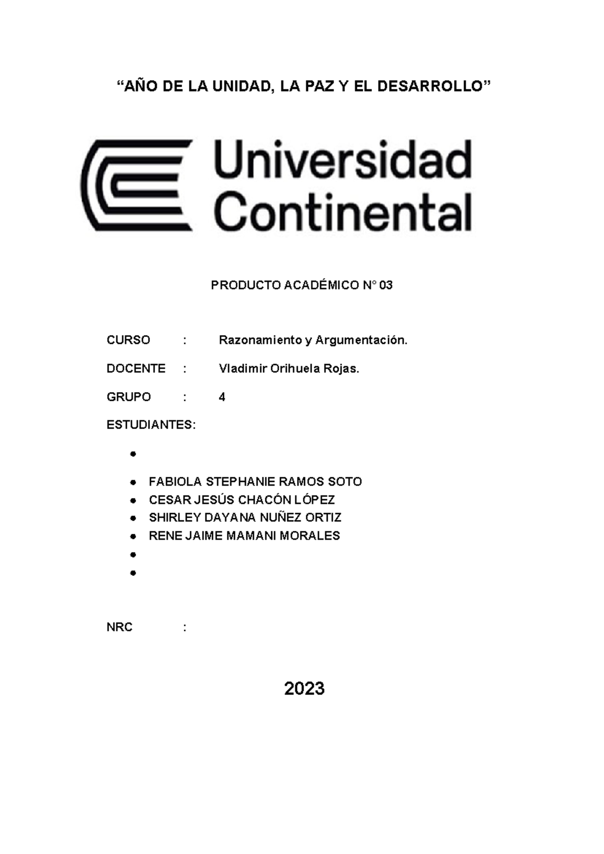 PA3 - Caso Espinoza Ramos en Razonamiento y Argumentación Jurídica - Studocu