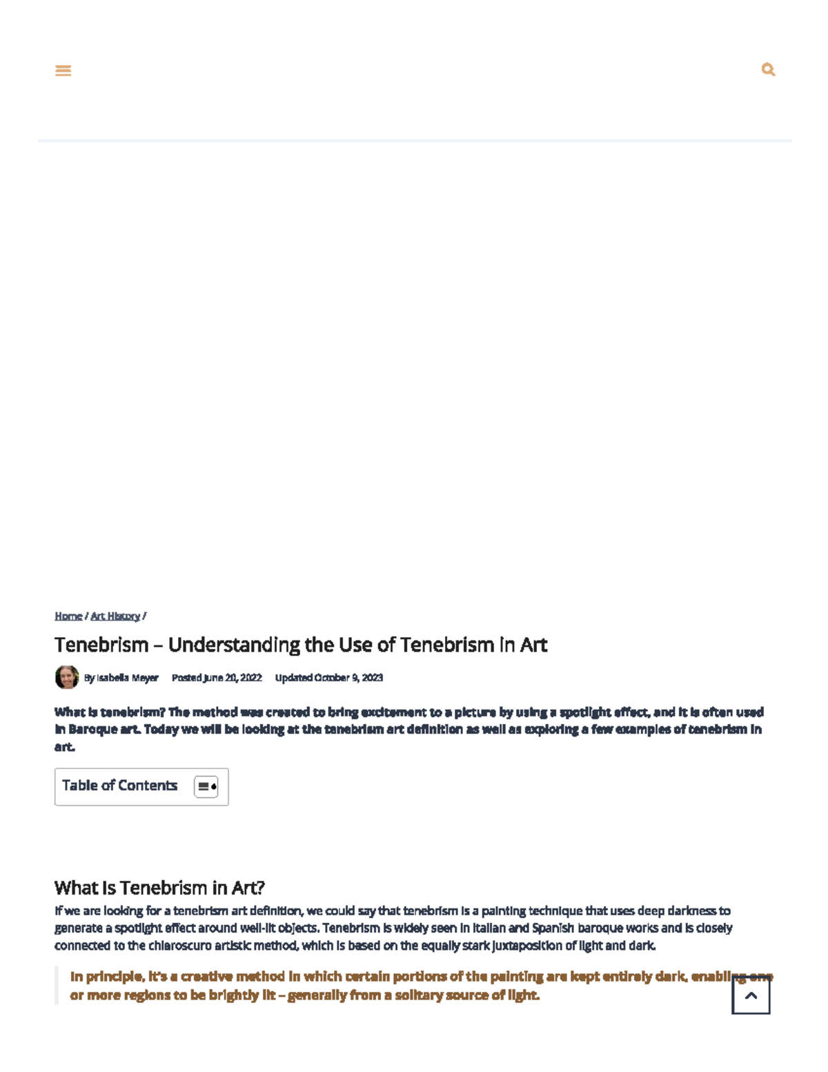 Art History 101: Understanding Tenebrism and Chiaroscuro Techniques ...