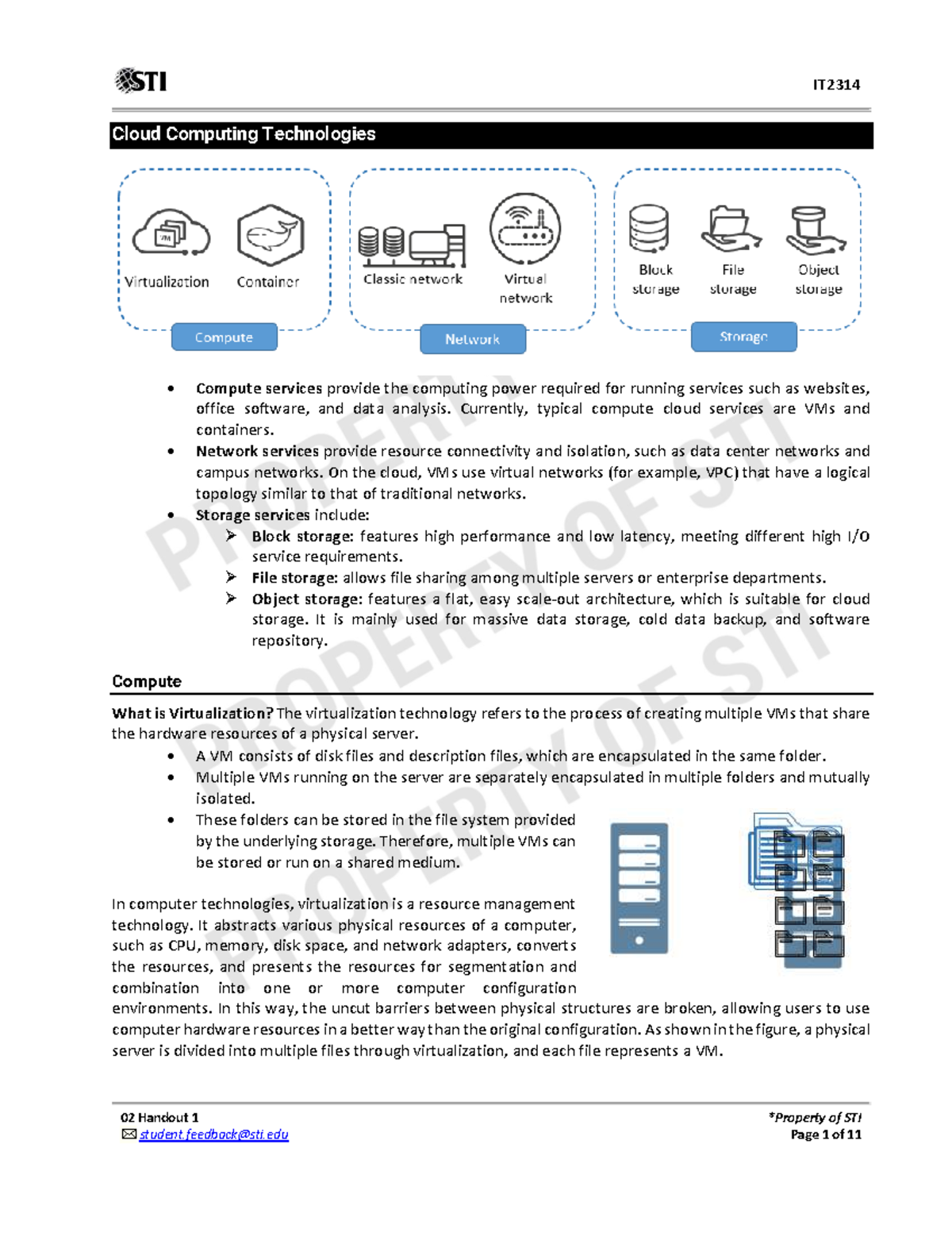 IT2314 Cloud Computing Technologies: Virtualization and Storage ...