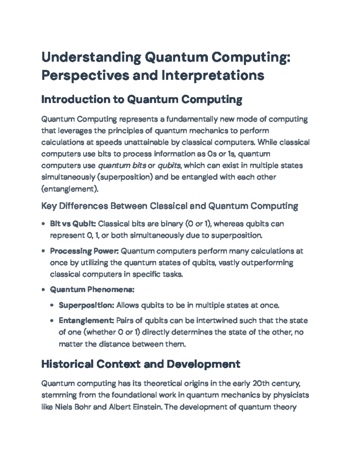 Understanding Quantum Computing: Principles, Challenges, and Applications - Understanding ...