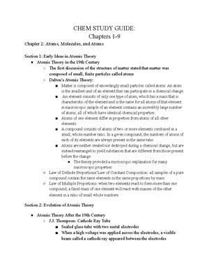 Gen Chem I - Chapter 4 Study Guide, Prof Deak - Chapter 4: Chemical Reactions and Chemical - Studocu