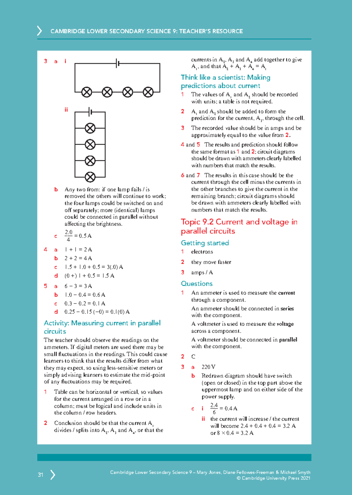 Unit 9 - Electricity Coursebook MS - 31 Cambridge Lower Secondary ...