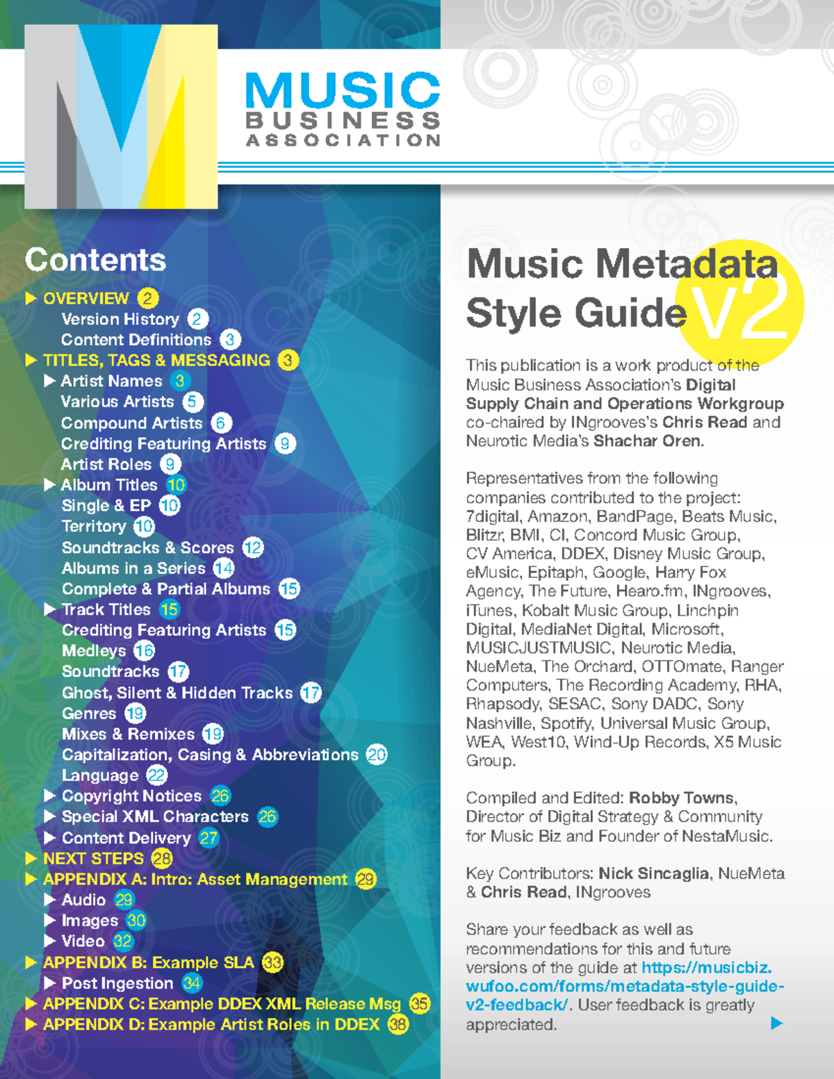 Music Metadata Style Guide v2.0 - Music Biz Final Exam - Studocu