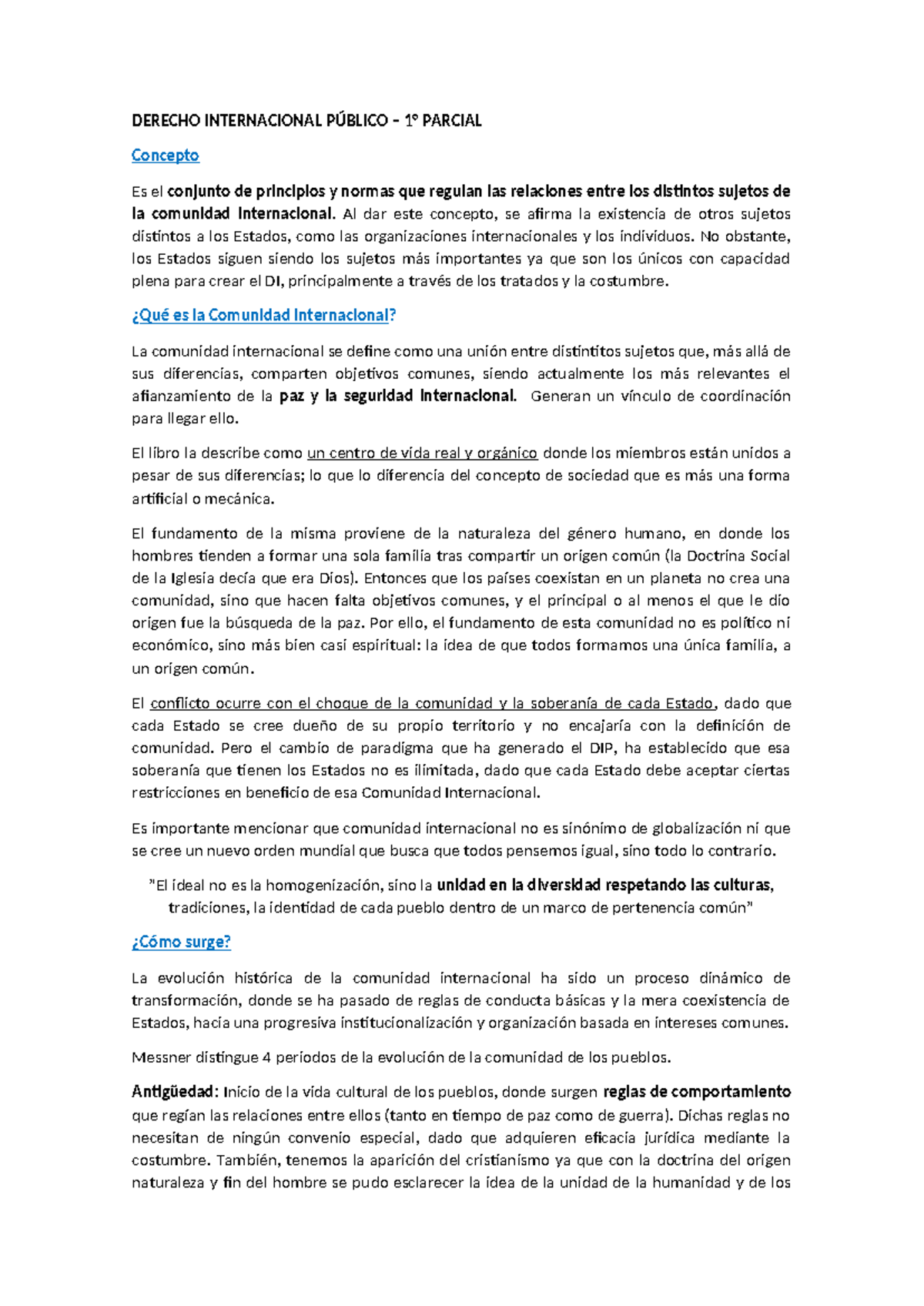 DIP1 - Conceptos Fundamentales del Derecho Internacional Público - Studocu