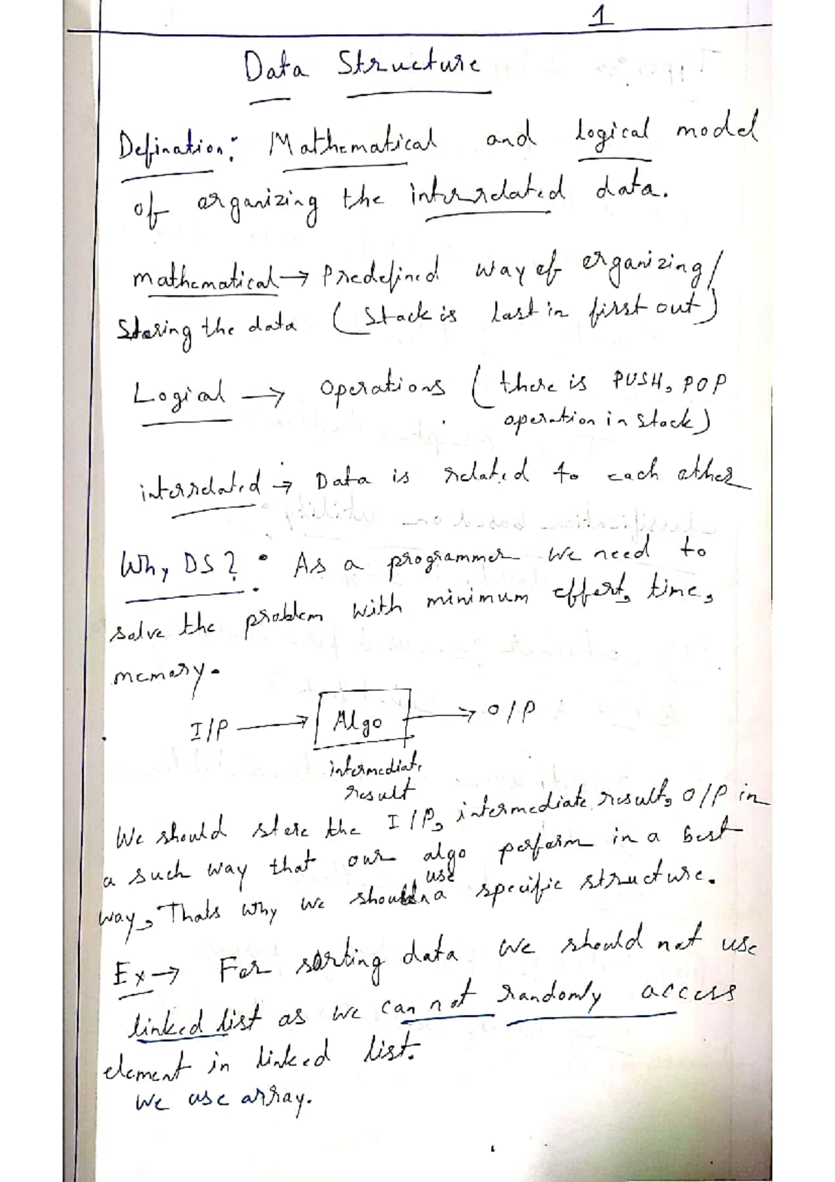 Data Structures Overview: Mathematical Models and Algorithms - Studocu