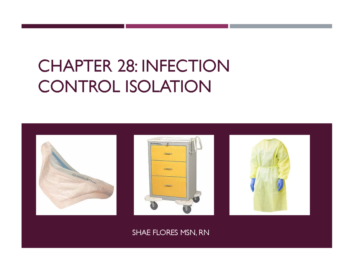 Infection Control & Isolation Techniques (Unit IV-C) - SHAED - Studocu