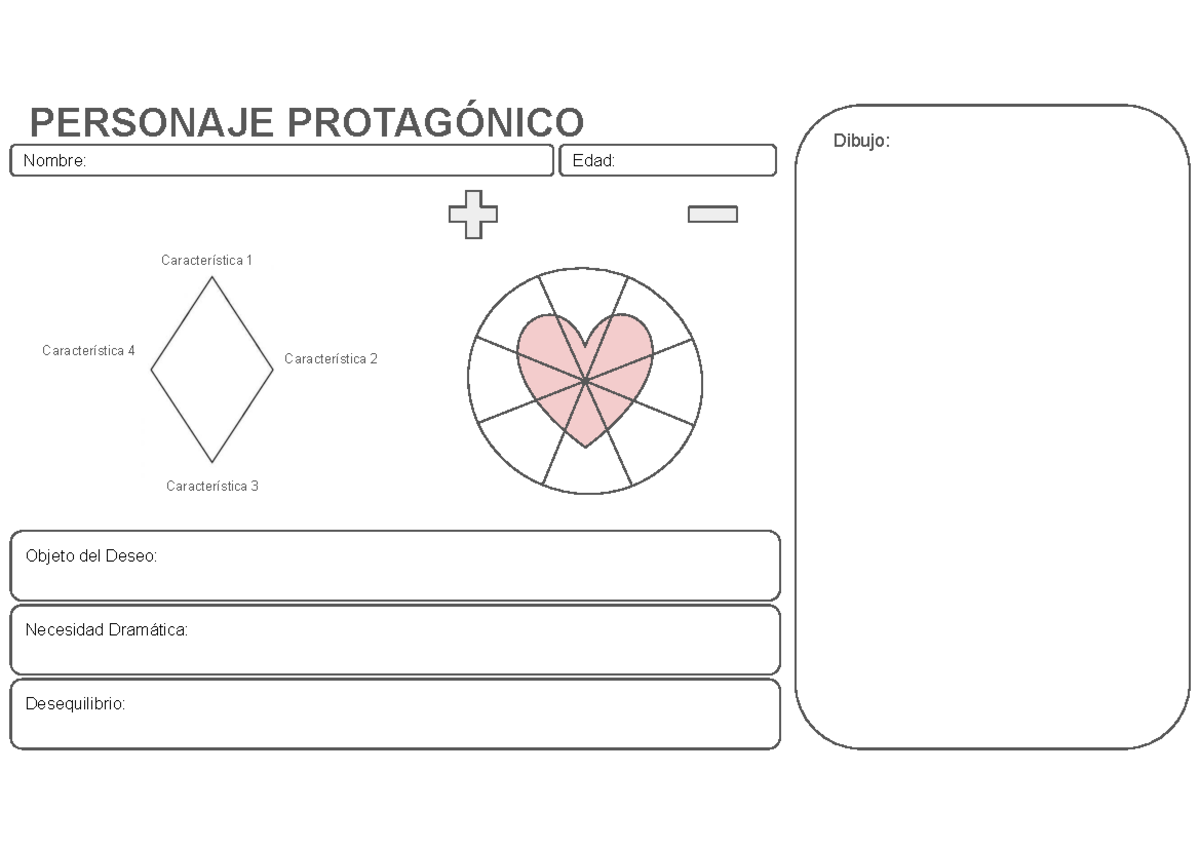 Hoja Personaje - Característica 1 Característica 2 Característica 3 ...
