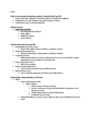 Unit 2 Physical Exam - Unit 2 Physical Exam - Chapter 24 pg 610 ...