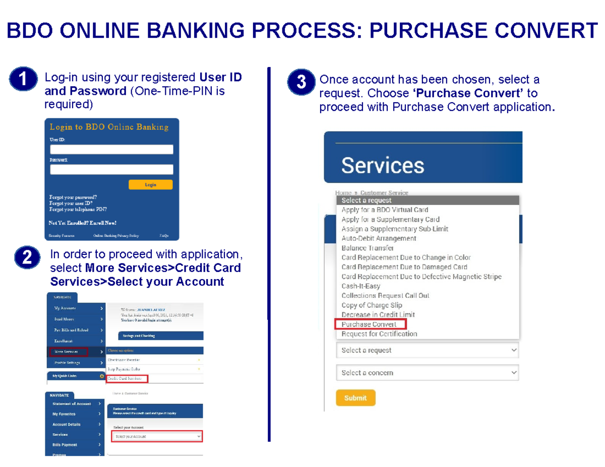 Purchase Convert BDO Online Banking Step by Step Process v110322 ...