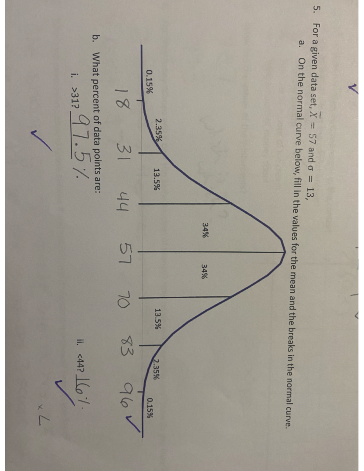 Exam 2 curve - Exam question - MTH 209 - 5. For a given data set, X 57 ...