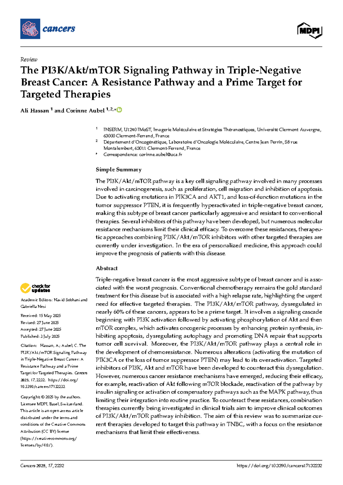 Review of the Signaling Pathway in TNBC: Resistance Mechanisms ...