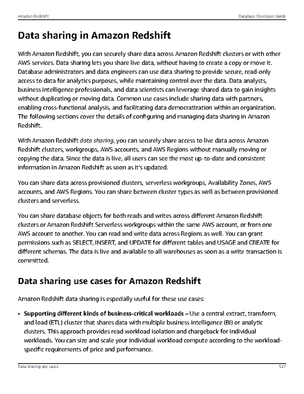 Getting Started with Amazon Redshift Data Sharing: A Developer's Guide ...