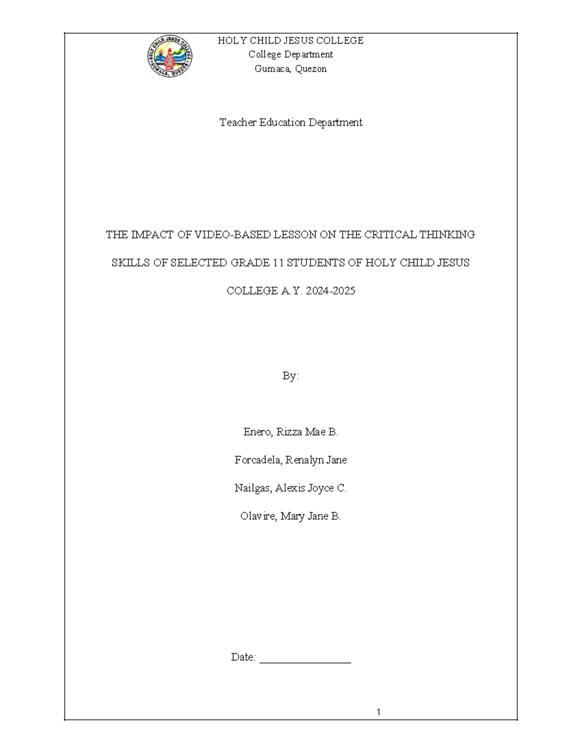 The Impact of Video-Based Lessons on Critical Thinking: Research for Ed ...