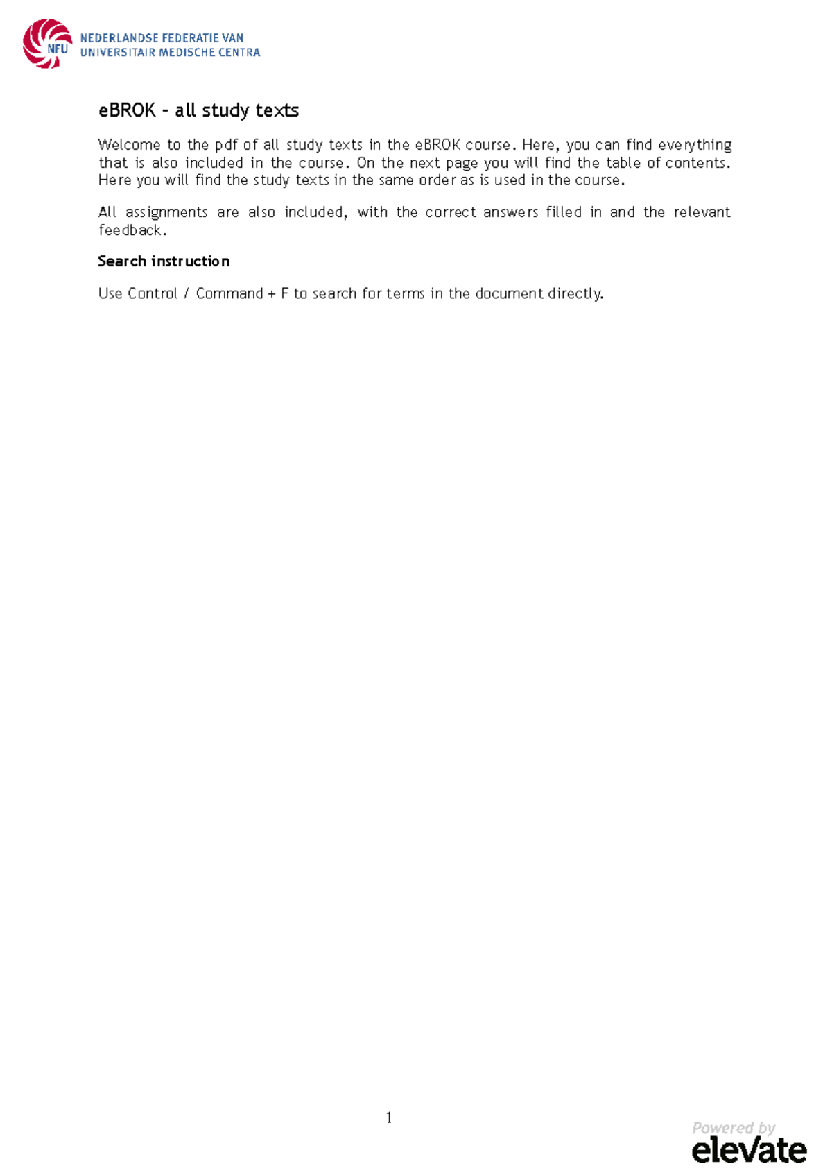 eBROK Course Study Texts and Materials Overview - Studeersnel