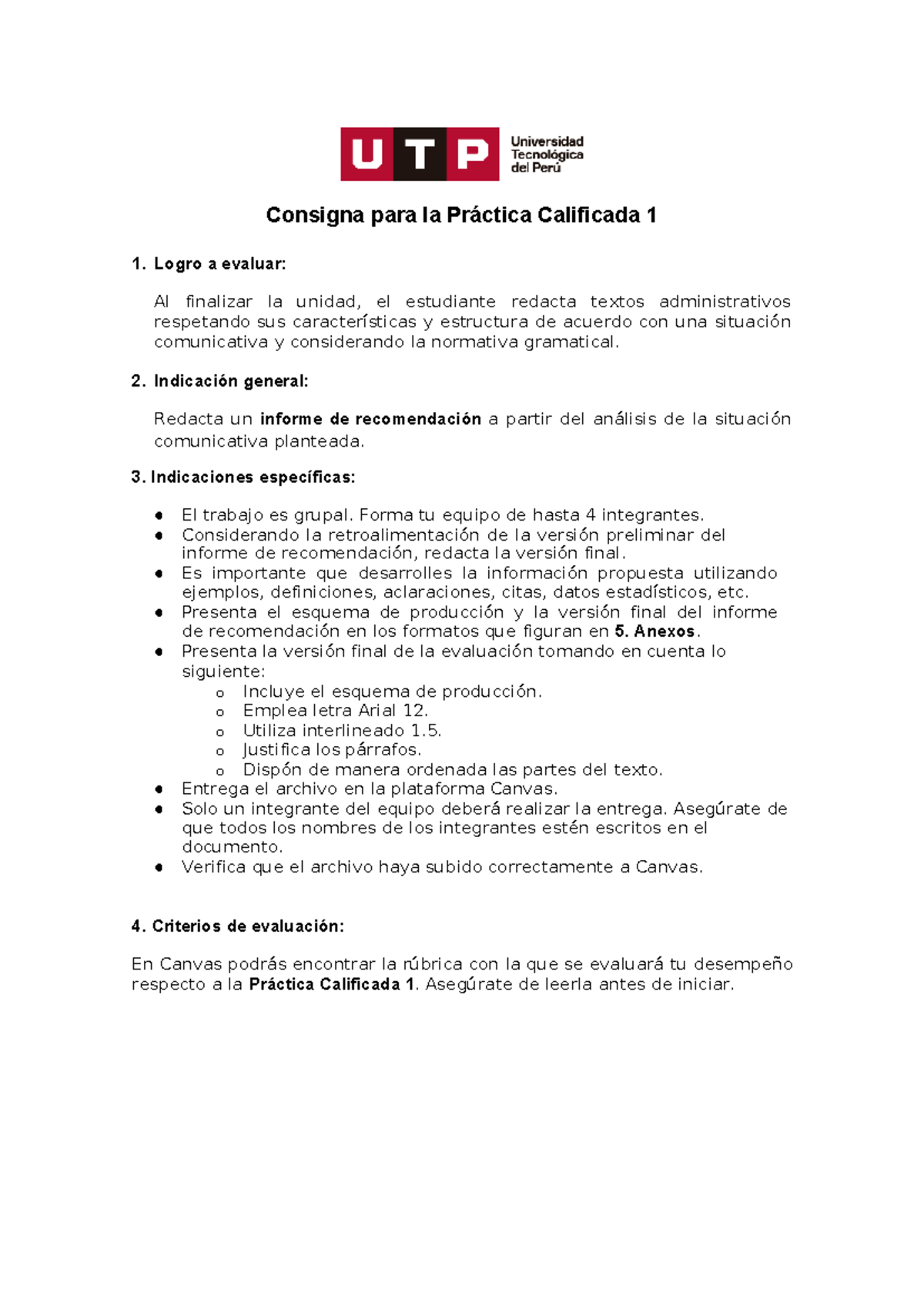 Pc1 redaccion - pc relacionada a una carta - Consigna para la Práctica ...