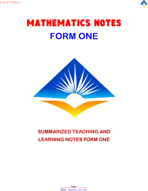 FORM 1 PHYS Simplified Notes - PHYSICS NOTES FORM 1 SIMPLIFIED VERSION ...