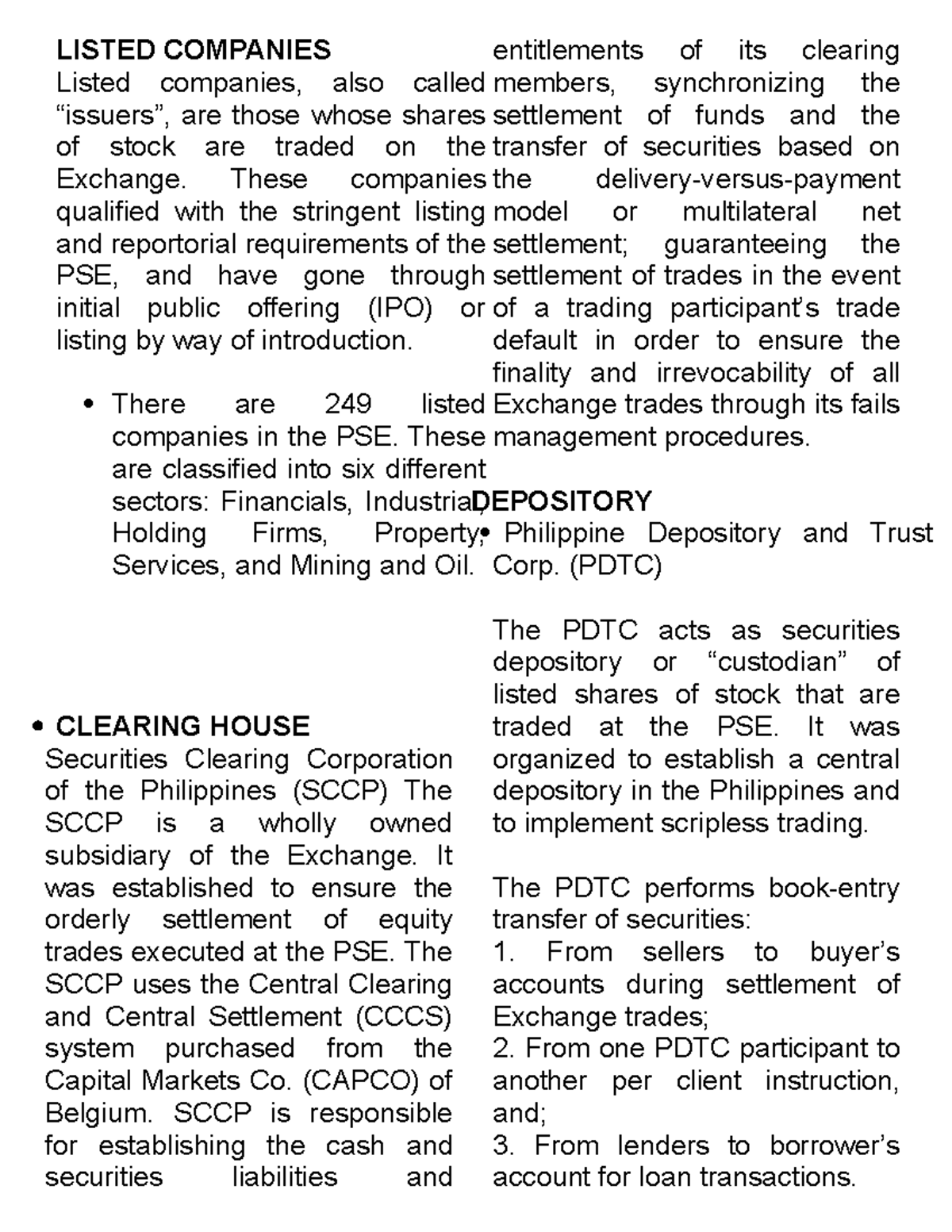 Overview of Listed Companies and Their Trading Operations - Studocu