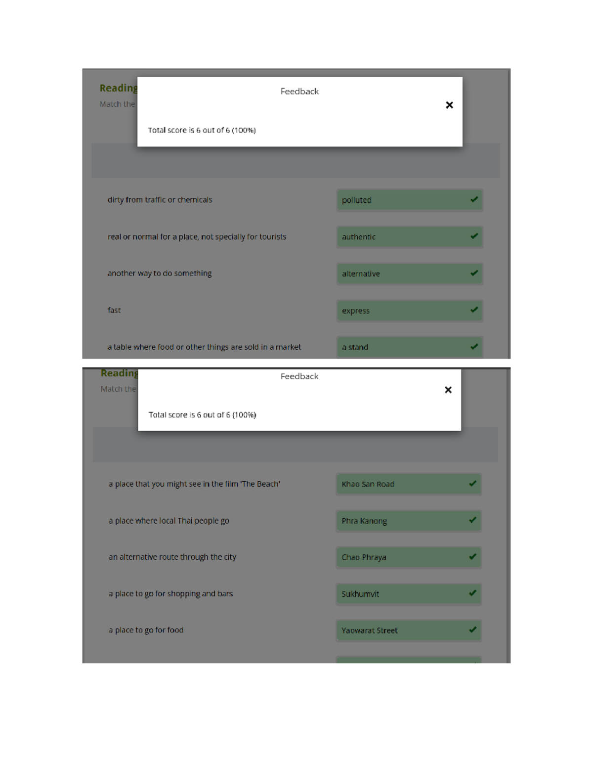 B1 Taller 2 - Reading Feedback and Place Descriptions - Studocu