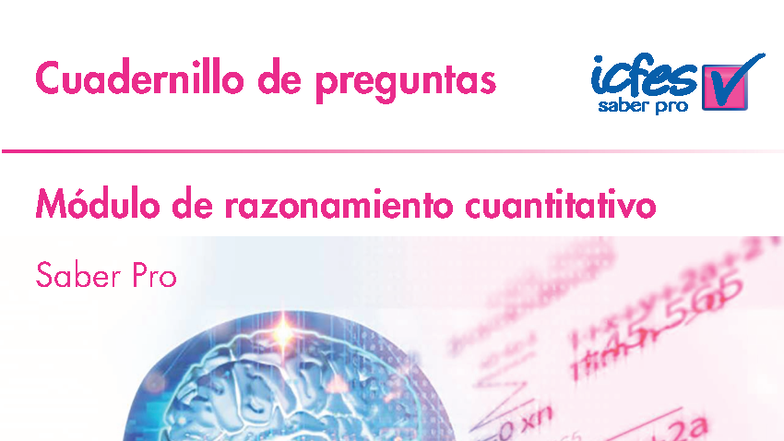 Cuadernillo de Preguntas - Módulo Razonamiento Cuantitativo Saber Pro ...