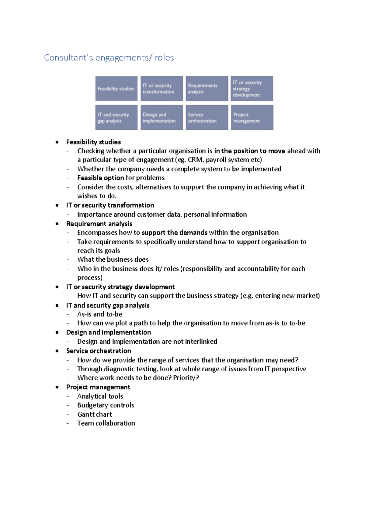 Sample notes for final exam revision - ISYS90045 - Melbourne - Studocu