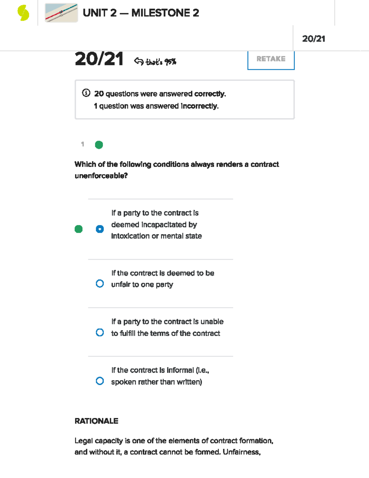 Business Law - Unit 2 - Milestone 2 Overview and Key Concepts - Studocu