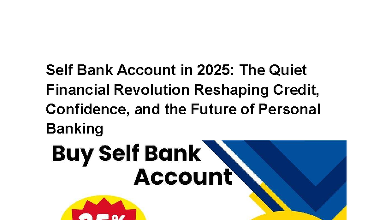 Self Bank Account Purchase Guide for 2026: Steps to Financial ...